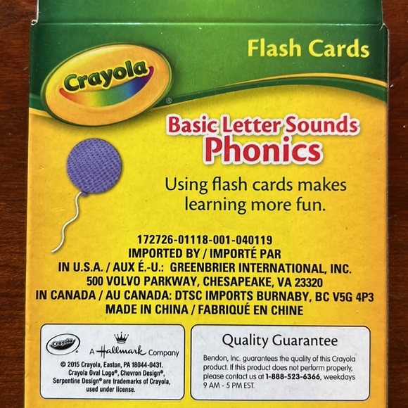 Crayola | Other | Crayola Basic Letter Sounds Phonics Flash Cards ...